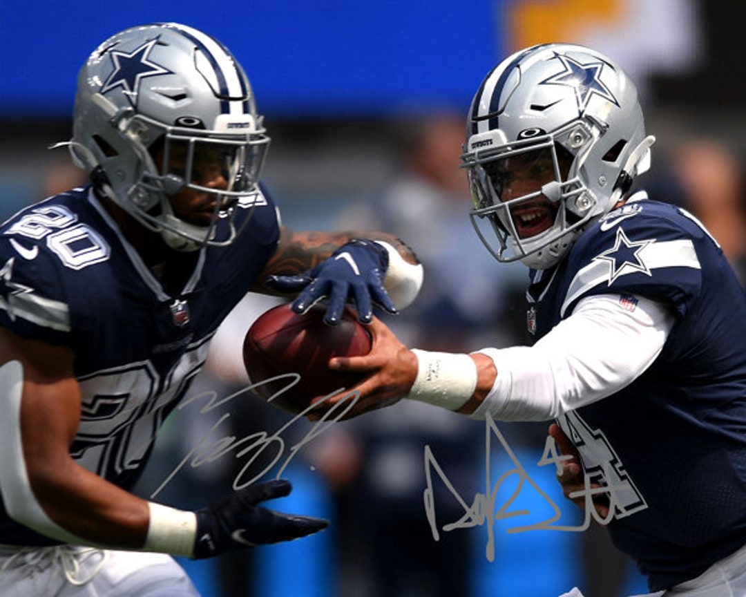 Dak Prescott Tony Pollard Signed Photo Autograph Print Poster Wall Art ...