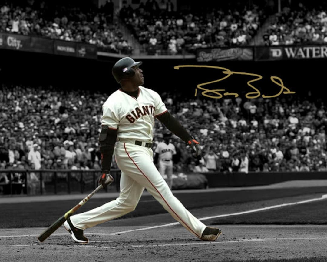 Barry Bonds San Francisco Home Run Legend Signed Photo Autograph Print ...