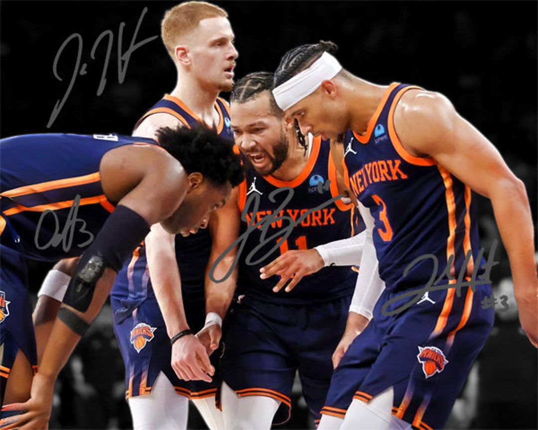 Jalen Brunson OG Anunoby Donte Divincenzo Josh Hart Knicks Signed Photo Autograph Print Poster ...