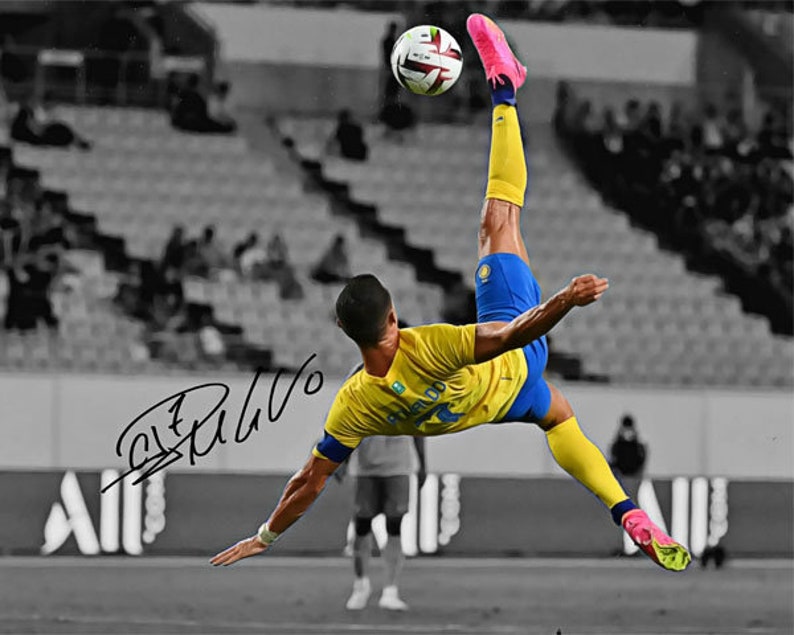 Cristiano Ronaldo Portugal Soccer Legend Iconic Bicycle Kick - Etsy