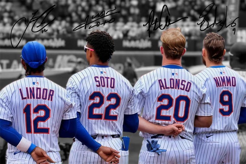 Juan Soto Pete Alonso Francisco Lindor Brandon Nimmo Mets Printable ...