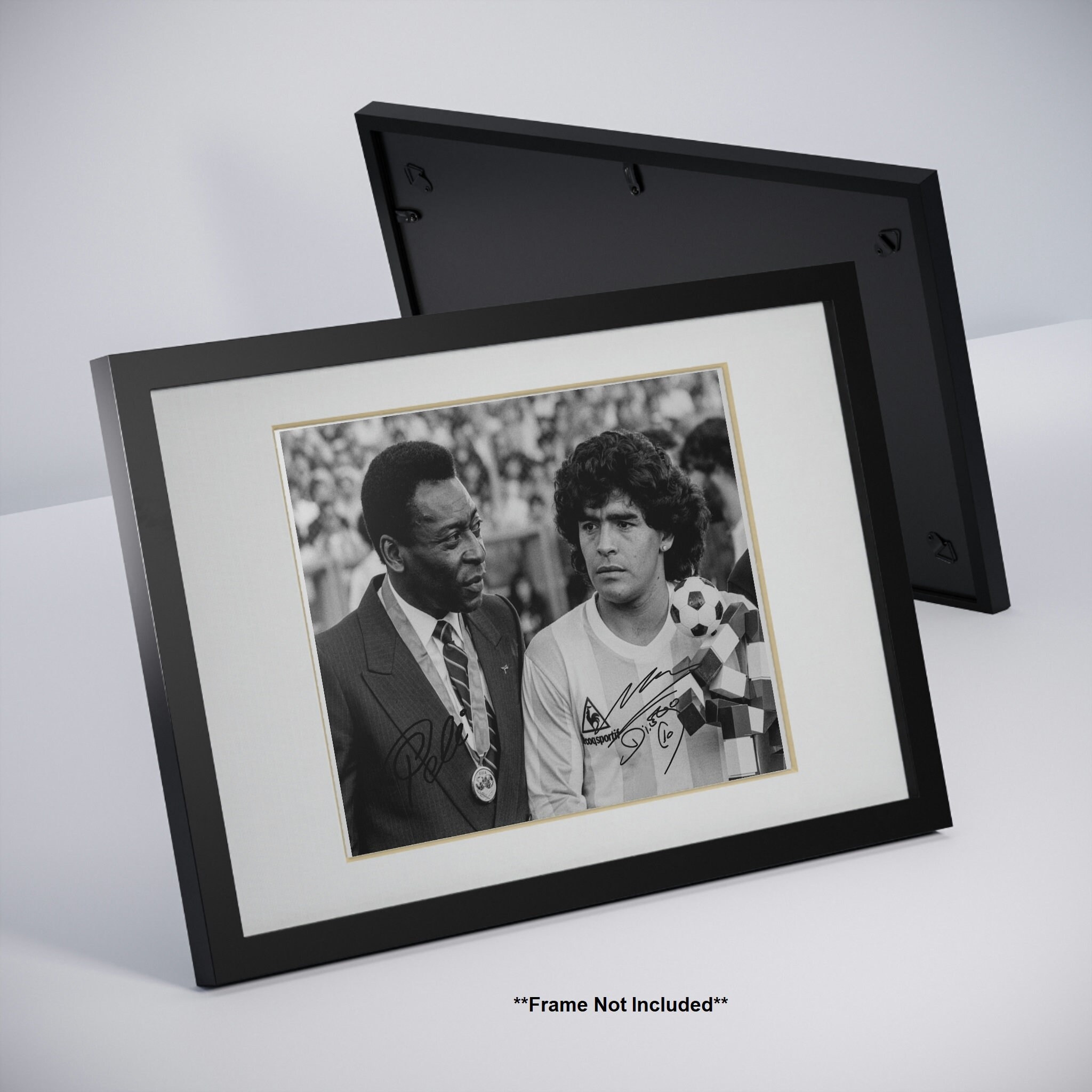 Pele Diego Maradona Soccer Goats Signed Photo Autograph Print - Etsy