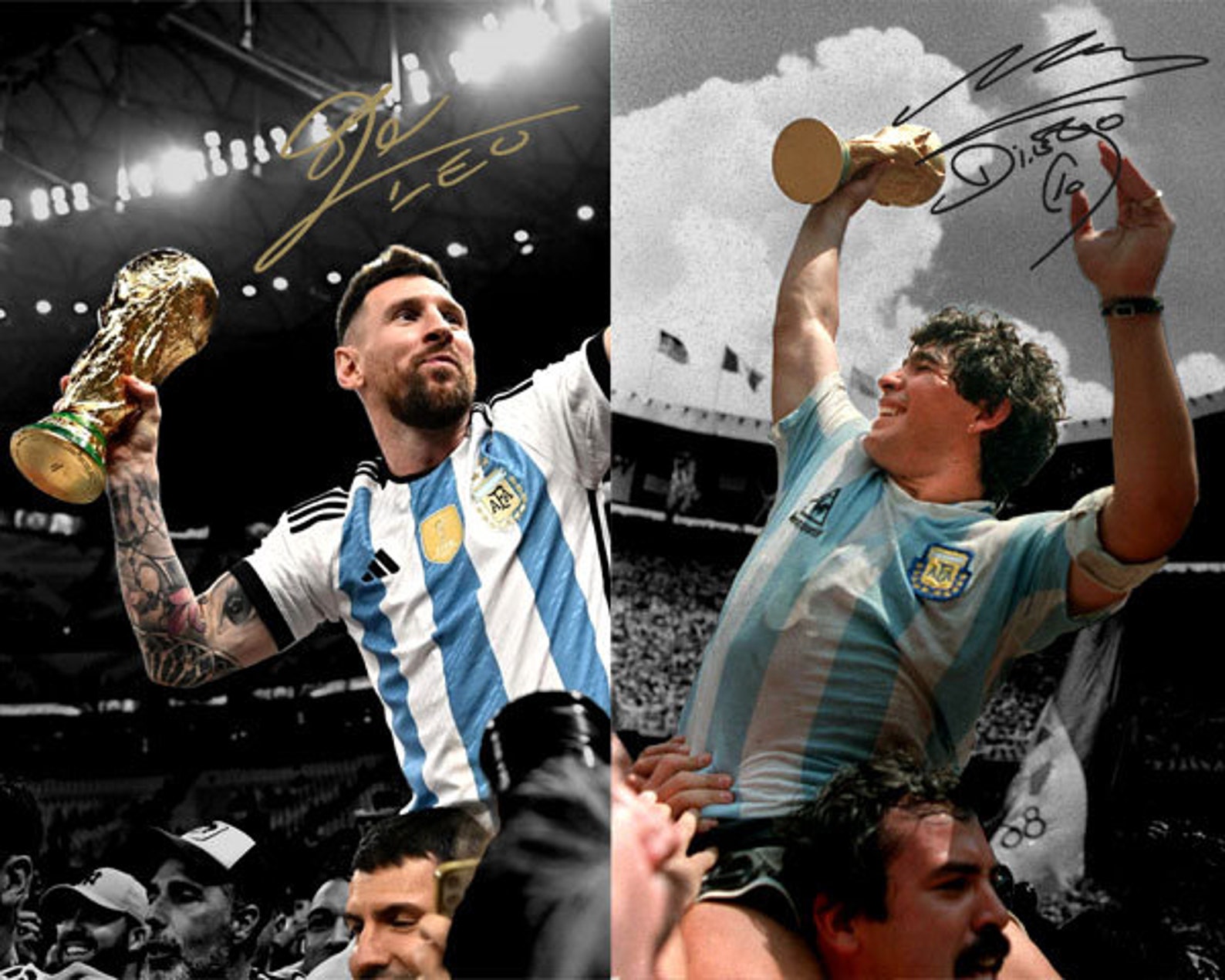 Diego Maradona Lionel Messi Argentina Soccer Goats Printable - Etsy Canada