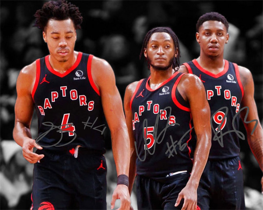Scottie Barnes RJ Barrett Immanuel Quickley Toronto Raptors Signed ...