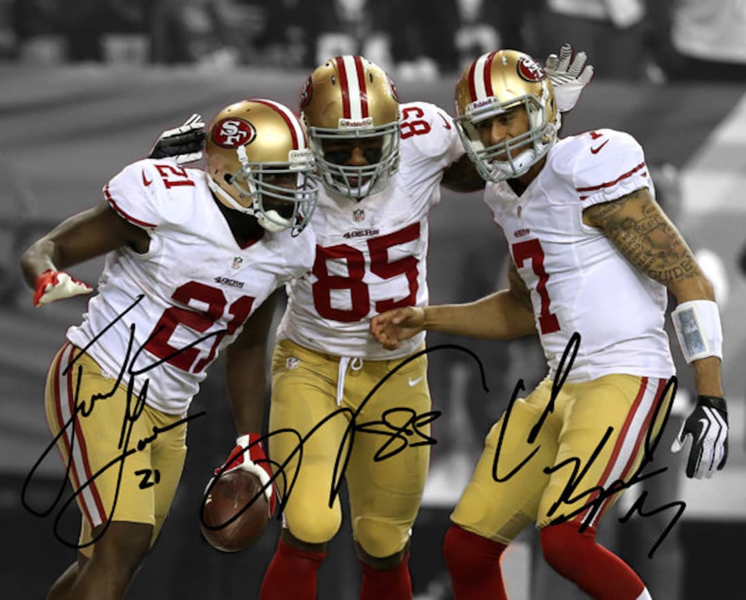Colin Kaepernick Frank Gore Vernon Davis San Francisco 49ers Signed ...