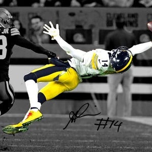 George Pickens Epic Catch Signed Photo Autograph Print Poster Wall Art ...