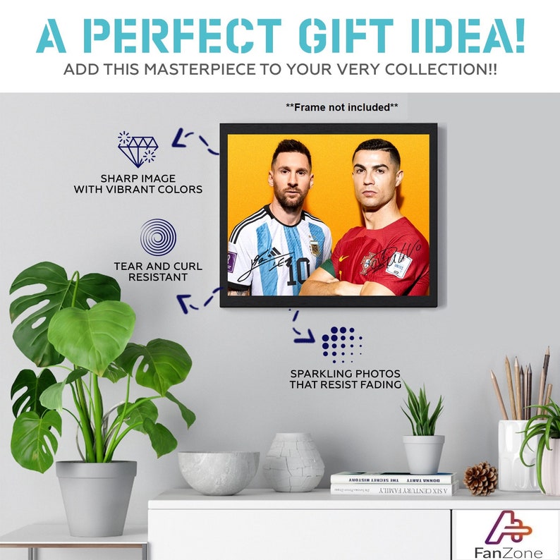 Lionel Messi Cristiano Ronaldo Argentina Portugal Soccer Goats - Etsy