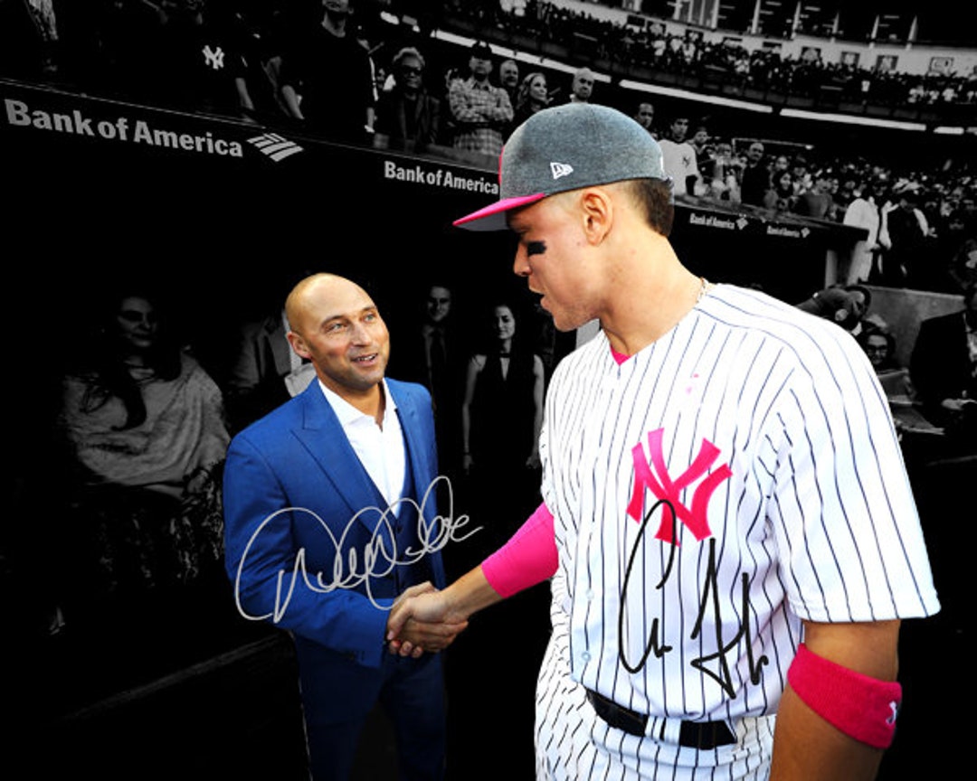 Derek Jeter Aaron Judge New York Yankees Signed Photo Autograph Print ...