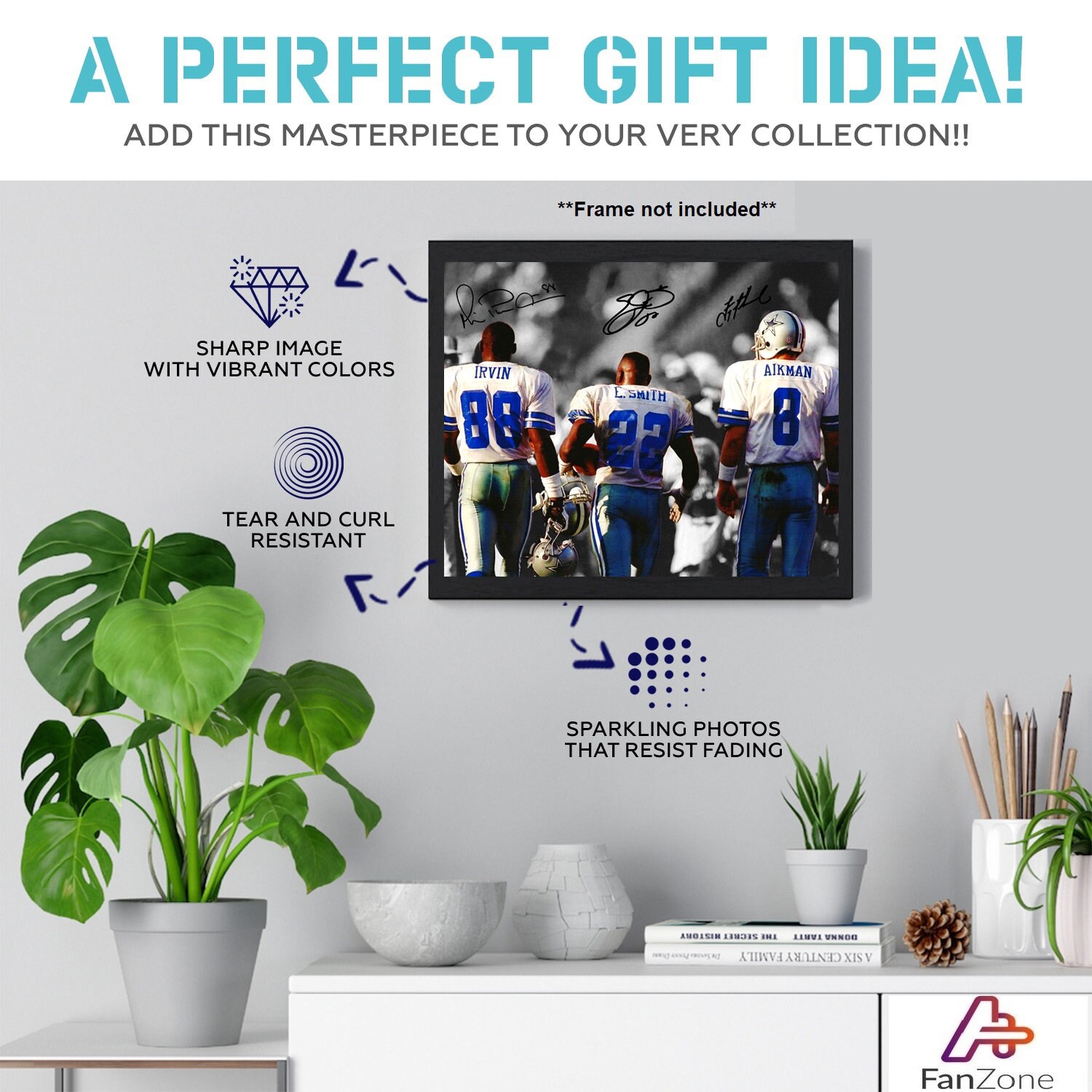 Troy Aikman Michael Irvin Emmitt Smith Dallas Cowboys Signed - Etsy