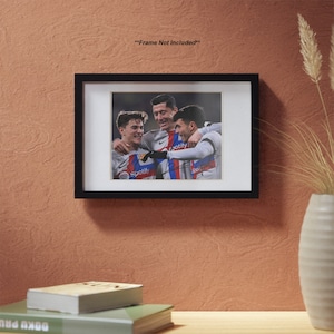 Robert Lewandowski Pedri Gavi Signed Photo Autograph Print Poster Wall ...