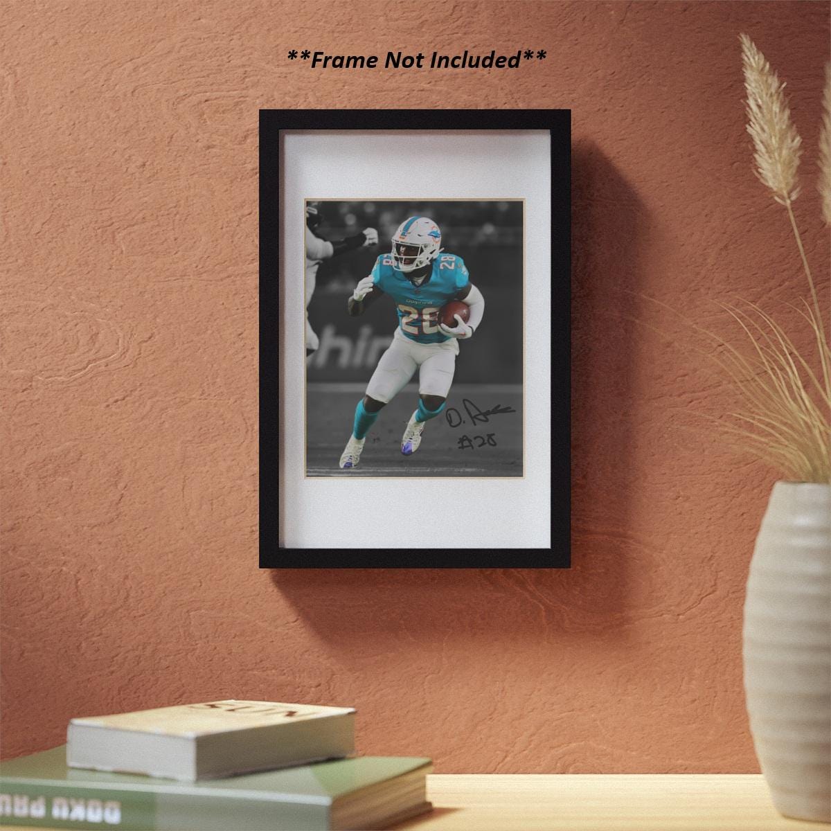 De'von Achane Miami Dolphins Epic Run Signed Photo Print Poster Wall ...