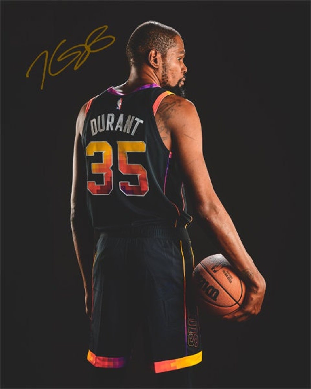 Kevin Durant Phoenix Suns Signed Photo Autograph Print Poster Wall Art ...
