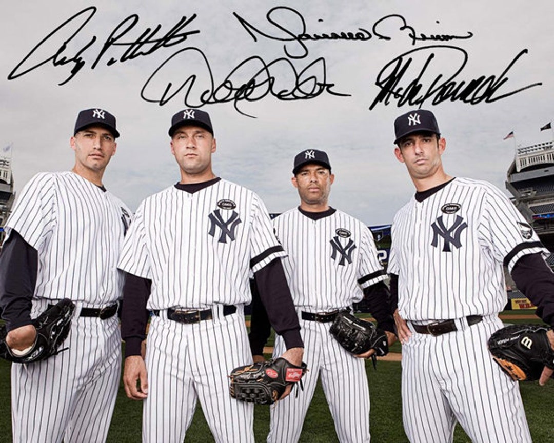 Derek Jeter Andy Pettitte Jorge Posada Mariano Rivera Core 4 Signed ...