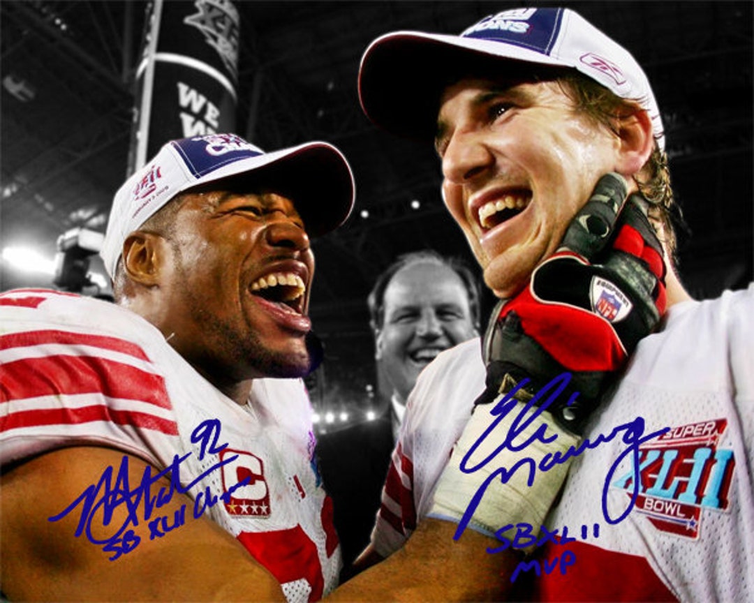 Eli Manning Michael Strahan New York Giants Signed Photo Autograph ...