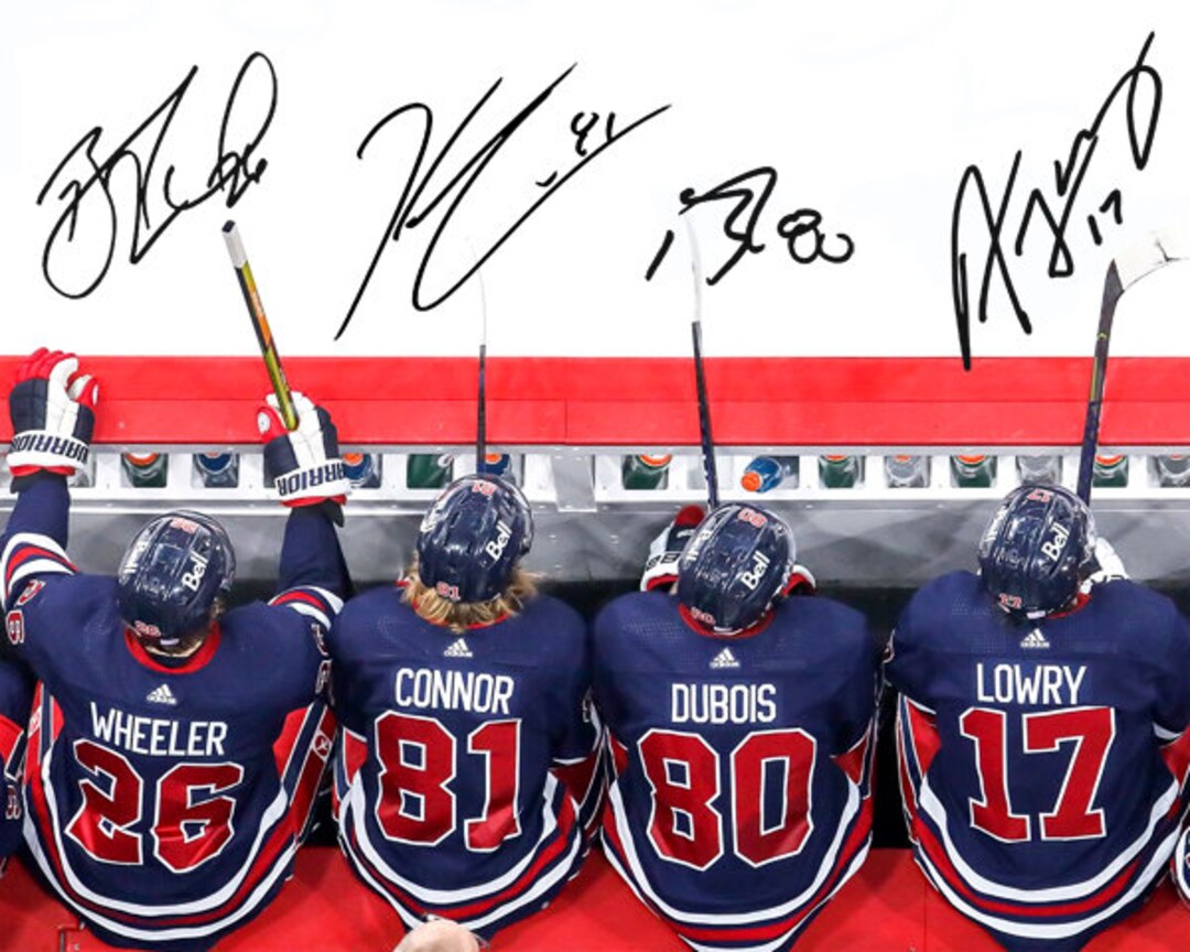 Blake Wheeler Adam Lowry Kyle Connor Pierre-luc Dubois Winnipeg Jets ...