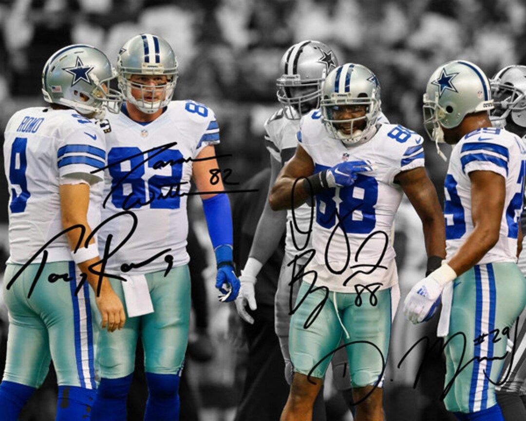 Tony Romo Dez Bryant Jason Witten Demarco Murray Dallas Cowboys Signed ...
