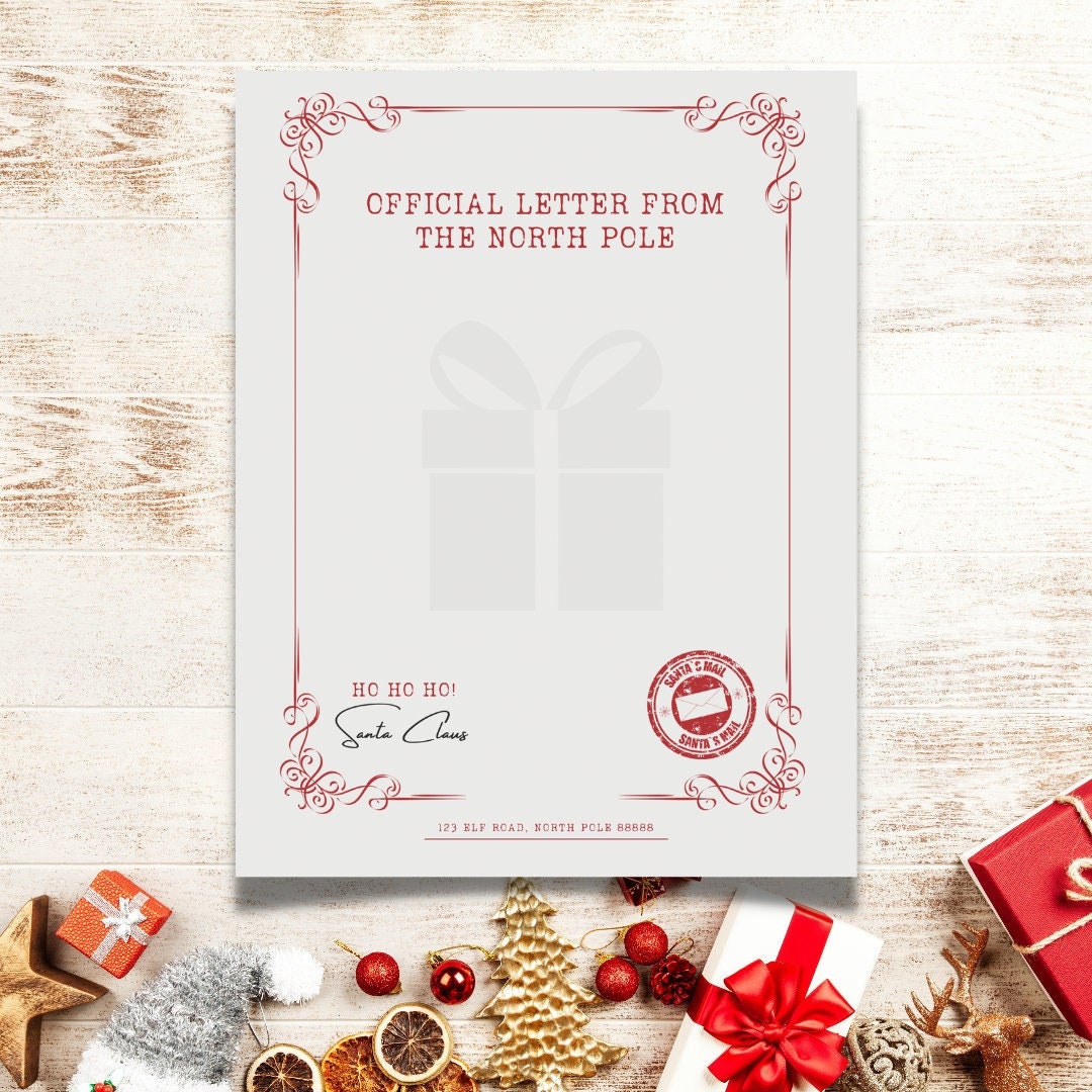 Official Letter Paper From the North Pole (PRINTABLE) - Etsy