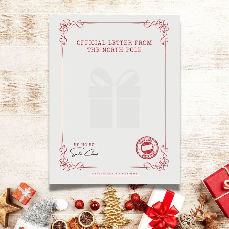 Official Letter Paper From the North Pole (PRINTABLE) - Etsy