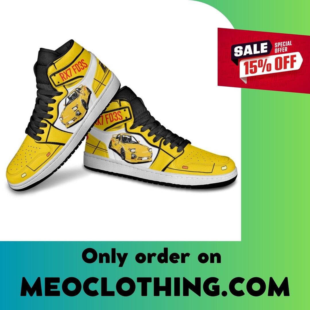 Initial D RX-7 FD3S Car Jd1s Sneakers Custom Anime Shoes - Etsy