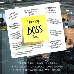 Funny "i Love My Boss 'cos…" Tumbler Wrap PNG – 20oz Skinny Tumbler ...