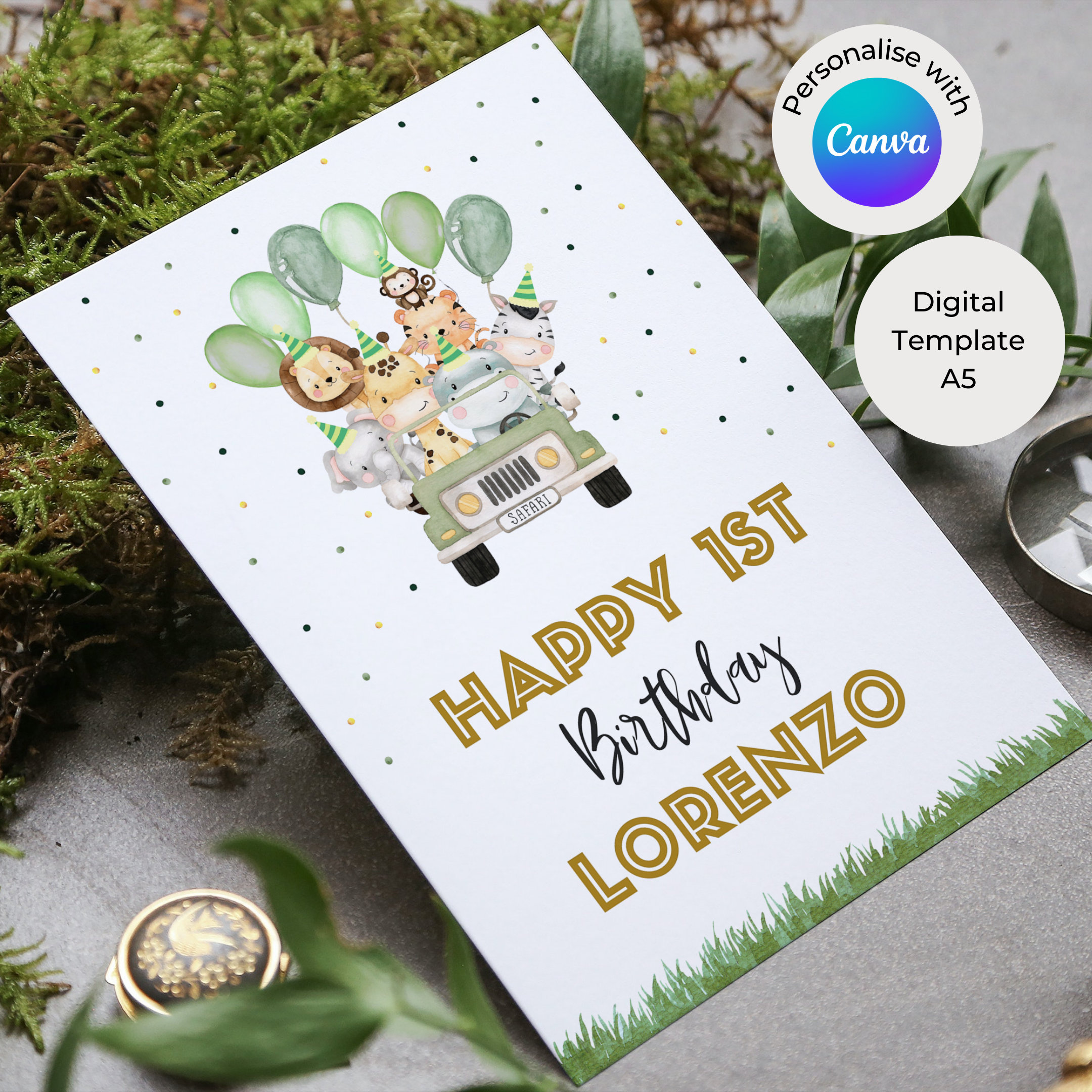 Printable Birthday Card, Personalised Birthday Card, Editable Birthday ...