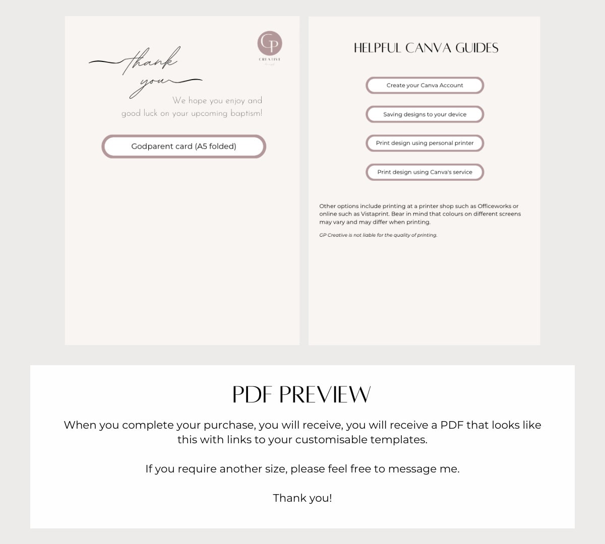 Printable Baptism Card, Personalised Baptism Card, Editable Baptism ...