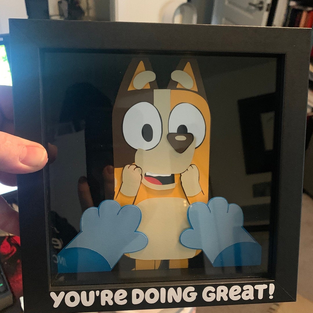 Baby Bluey Shadow Box Kit - Etsy