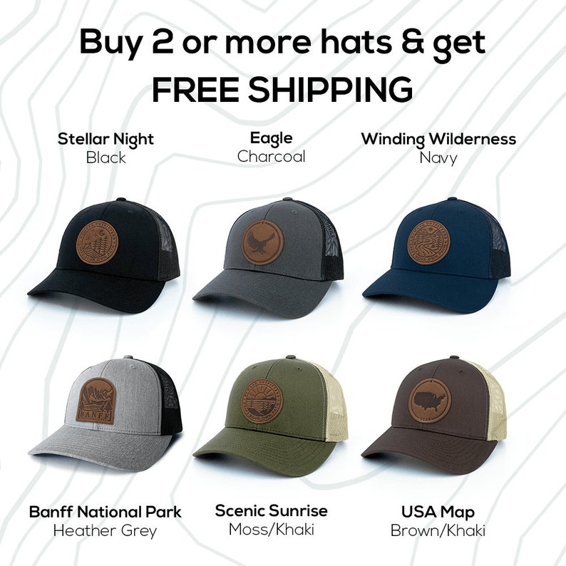 Canada Flag Hat - Leather Patch Trucker Hat - 6 Colours Available ...