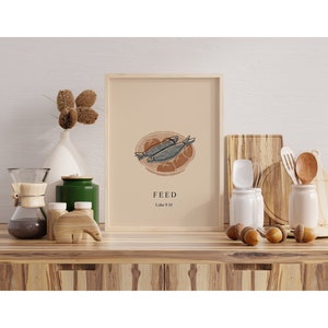 Five Loaves and Two Fish Digital Print Minimalist Christian - Etsy