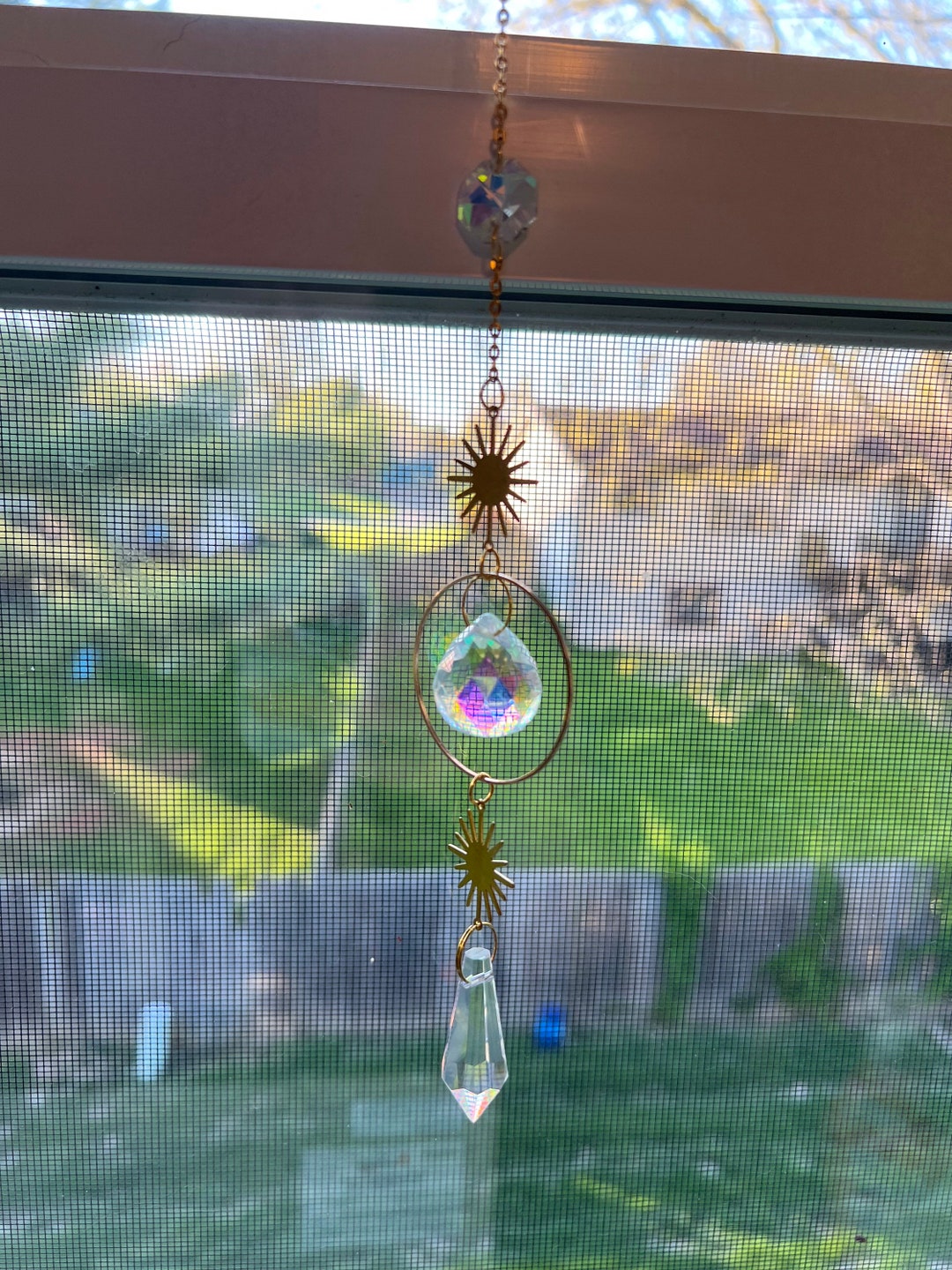Sun Crystal Window Charm - Etsy