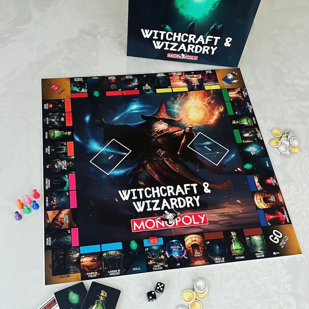 Witchcraft & Wizardry Monopoly - Etsy