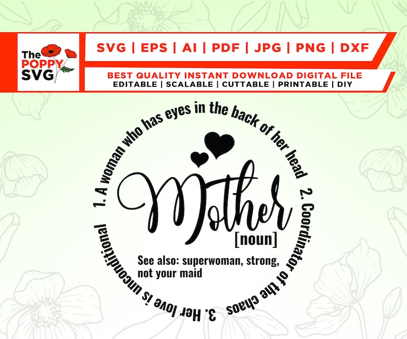 Mother SVG Mother Love Svg Png Digital File Digital - Etsy
