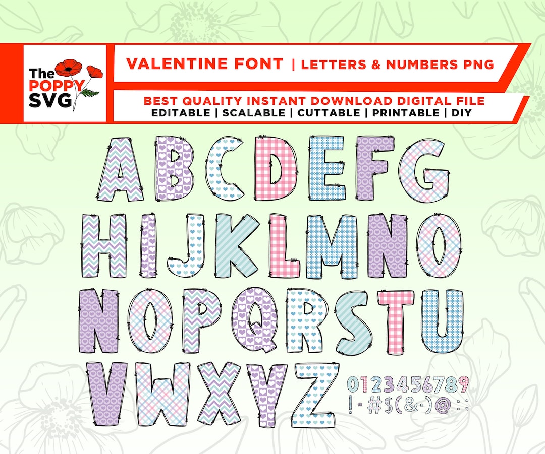 Valentines Letters PNG Files, Sublimation Letters, Valentines Letters ...