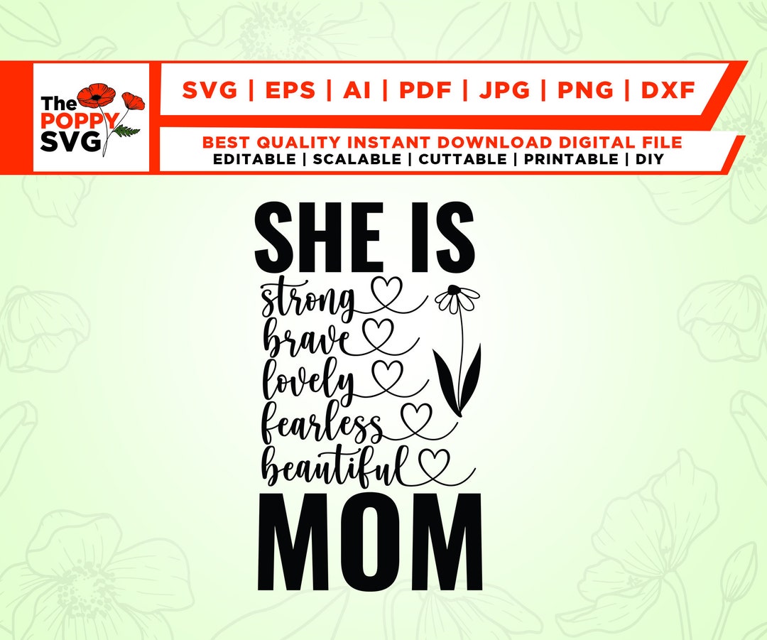 She is Mom SVG, Mother SVG, Blessed Mom Svg, Mom Shirt, Mom Life Svg ...