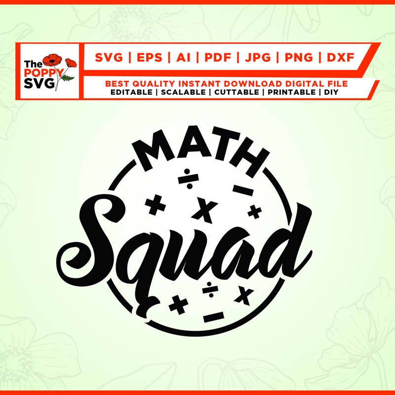 Math Teacher Svg - Etsy