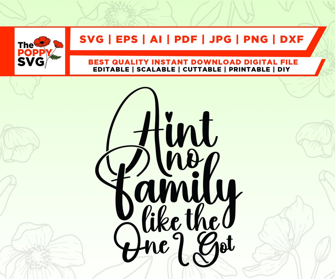 Ain't No Family Like the One I Got, SVG, Cricut Design, Sublimation ...