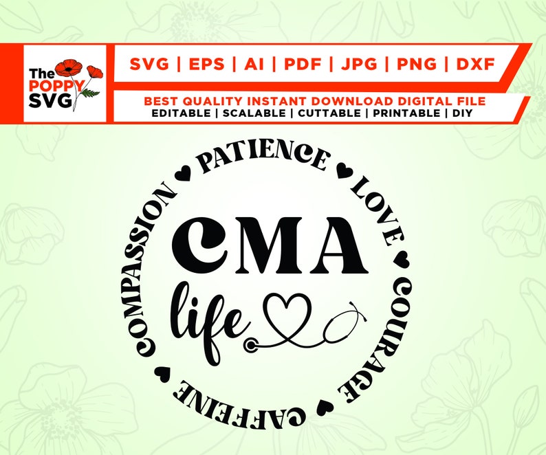 Cma Life Svg Registered Nurse Svg Files for Cricut Nurse - Etsy