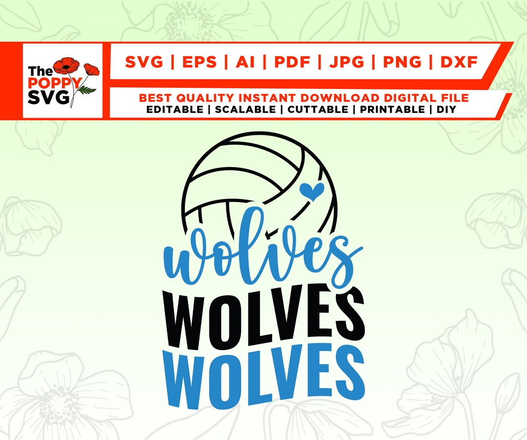 Wolves Svg,wolves Mascot Svg,wolves Volleyball School Team Svg,stacked ...