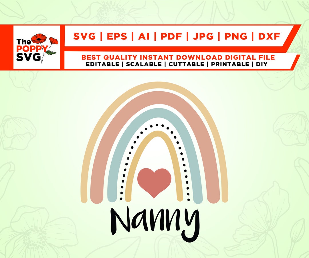 Nanny Rainbow Svg, Nanny Svg, Shirt, I Love My Grandkids Svg, Nanny ...