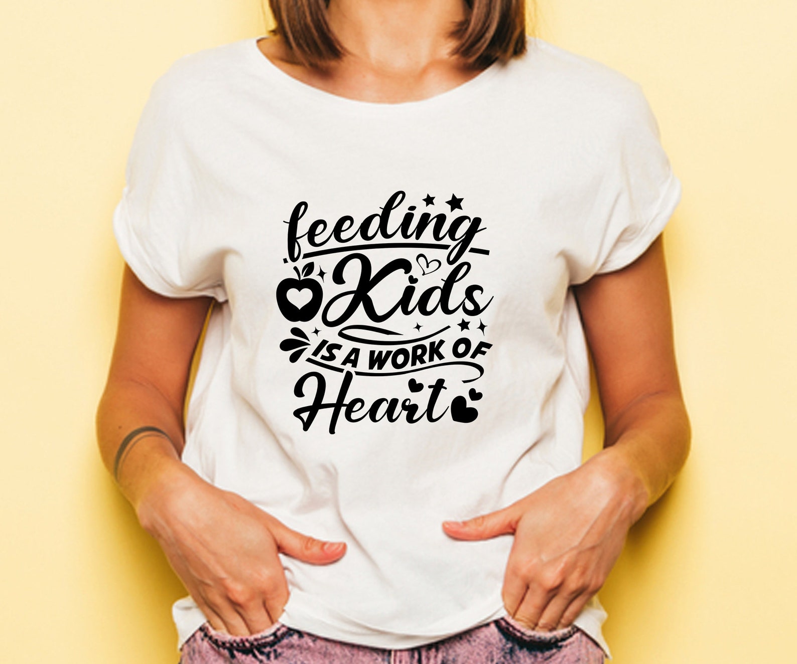 Feeding Kids is A Work of Heart Svg, Cafeteria Worker Svg, Lunch Lady ...