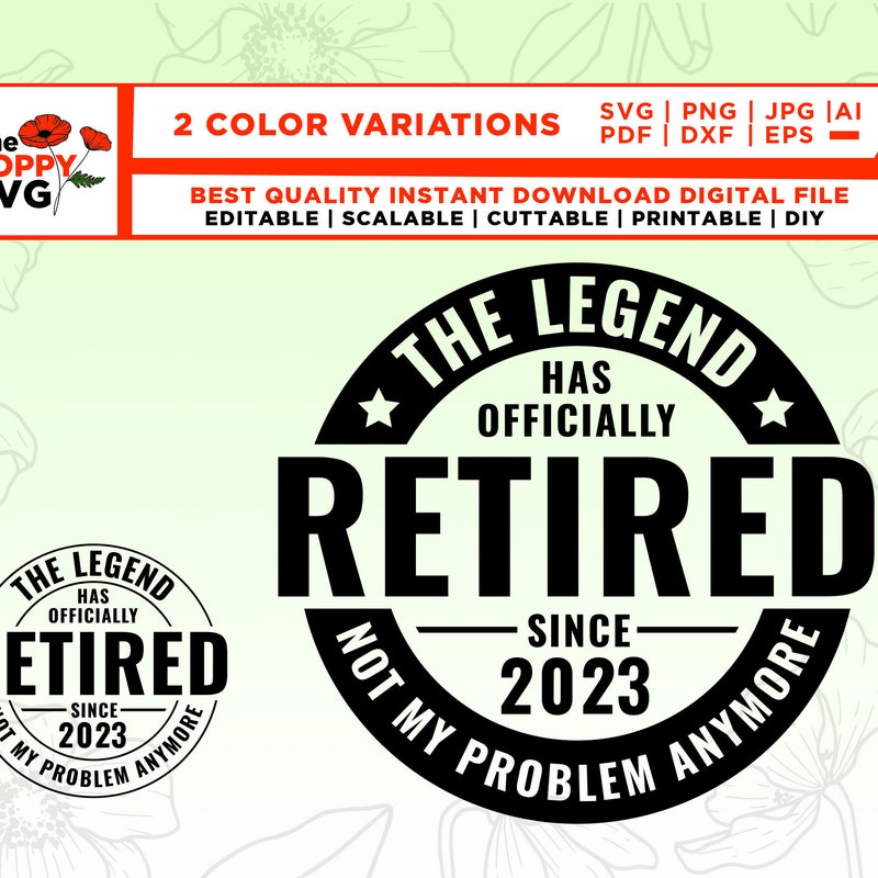 Retired Svg - Etsy