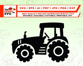 Farm Tractor SVG Cut File, Farm Life SVG, Farmer Svg, Transportation ...
