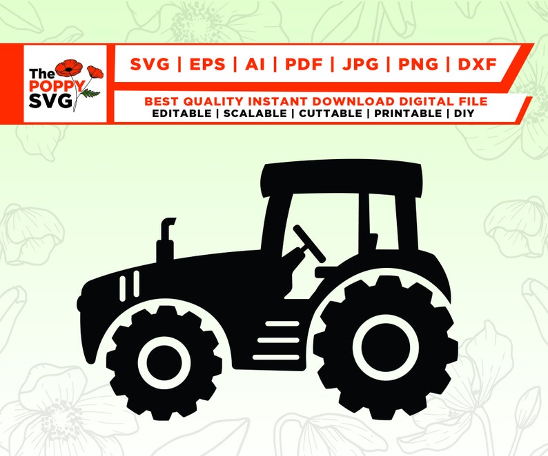 Farm Tractor SVG Cut File Commercial Use Farm Life SVG - Etsy