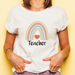 Teacher Svg, Rainbow Svg, Teacher Shirt Svg, School Svg, Teacher ...