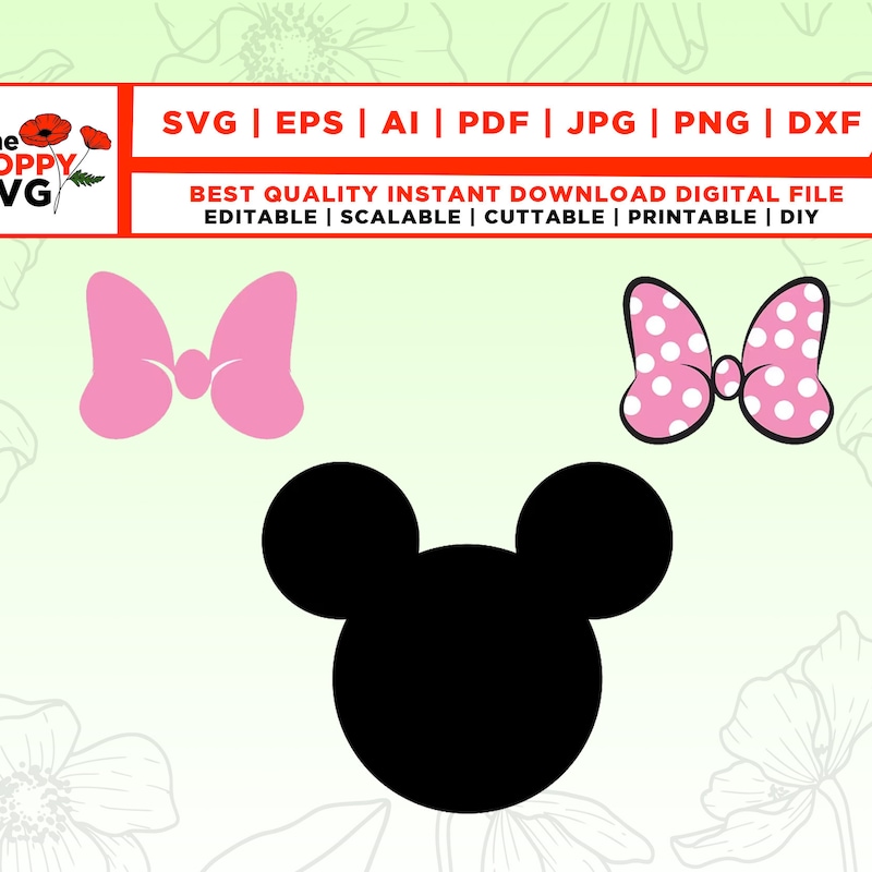 Minnie Mouse Svg - Etsy