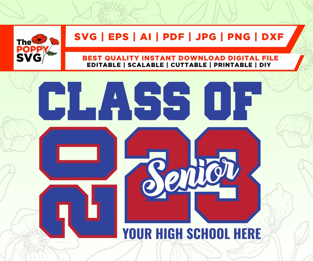 Class of 2023 Senior Svg, Senior 2023 SVG, Air Senior 2023 SVG, Class ...