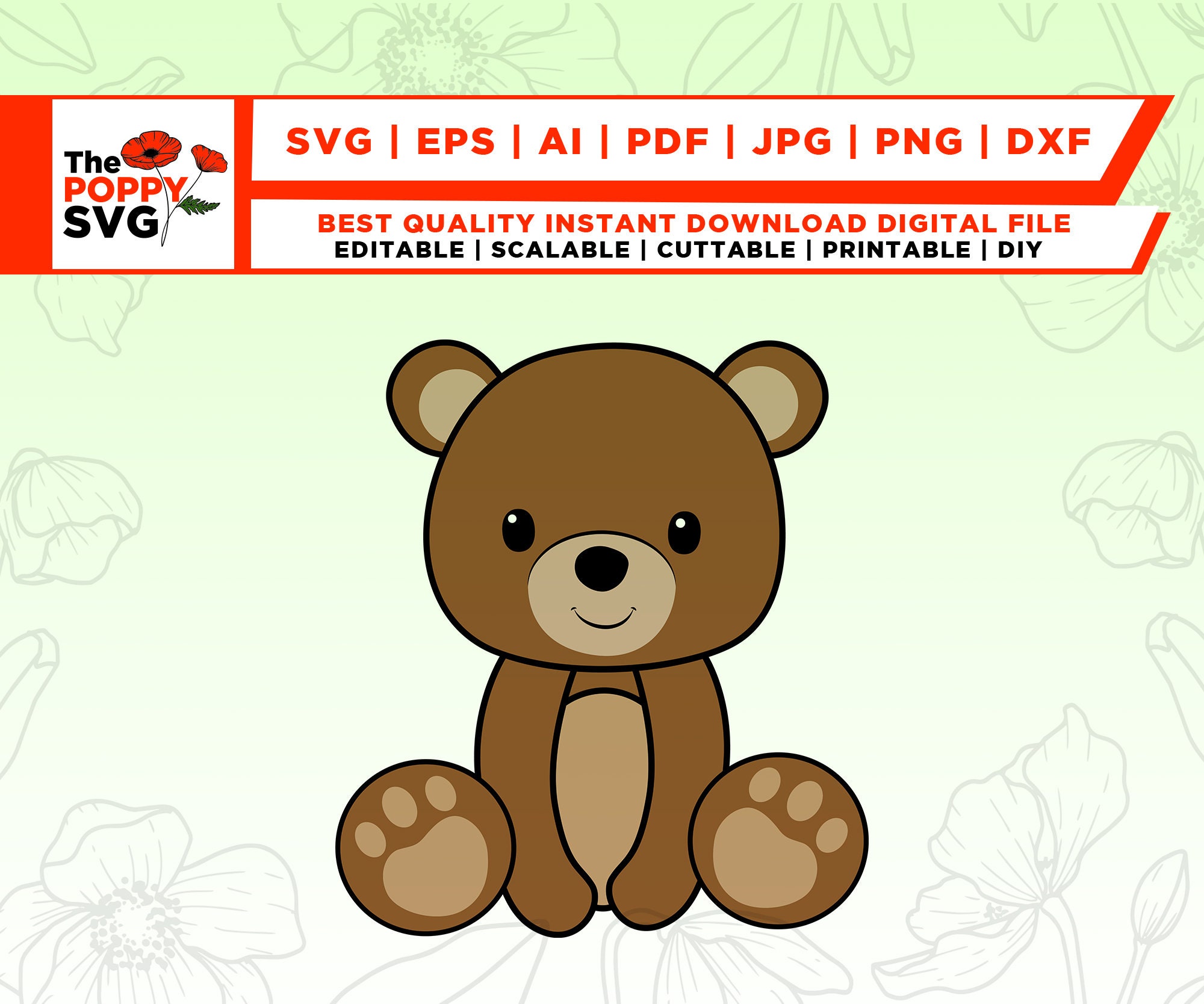 Teddy Bear Svg Brown Bear Svg Circut Cut Files Silhouette - Etsy Australia