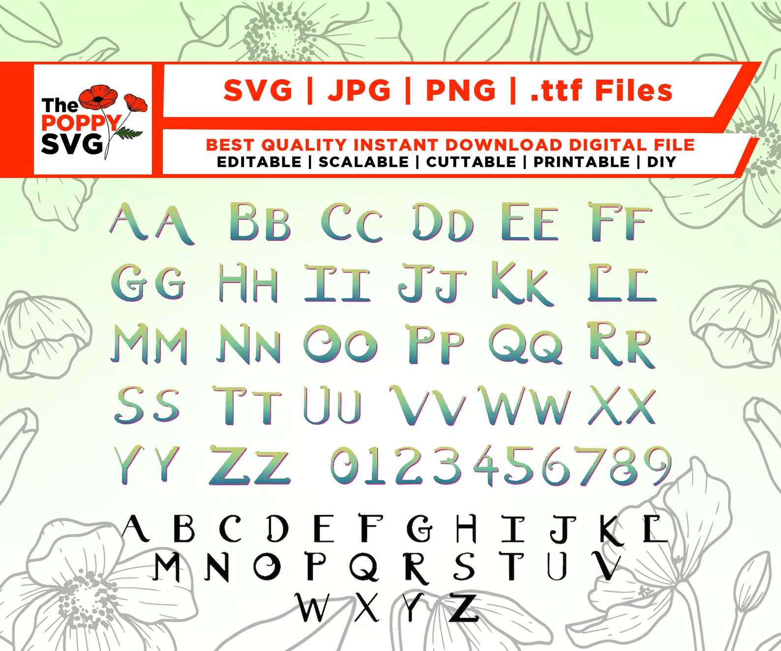 Encanto Font SVG, Encanto Font TTF, Encanto Letters Svg, Encanto ...