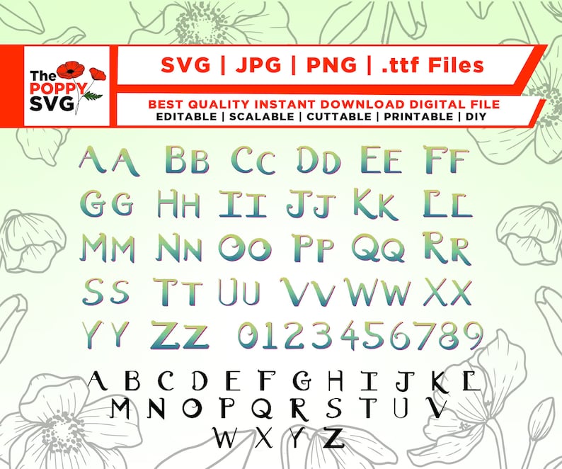 Encanto Font SVG, Encanto Font TTF, Encanto Letters Svg, Encanto ...