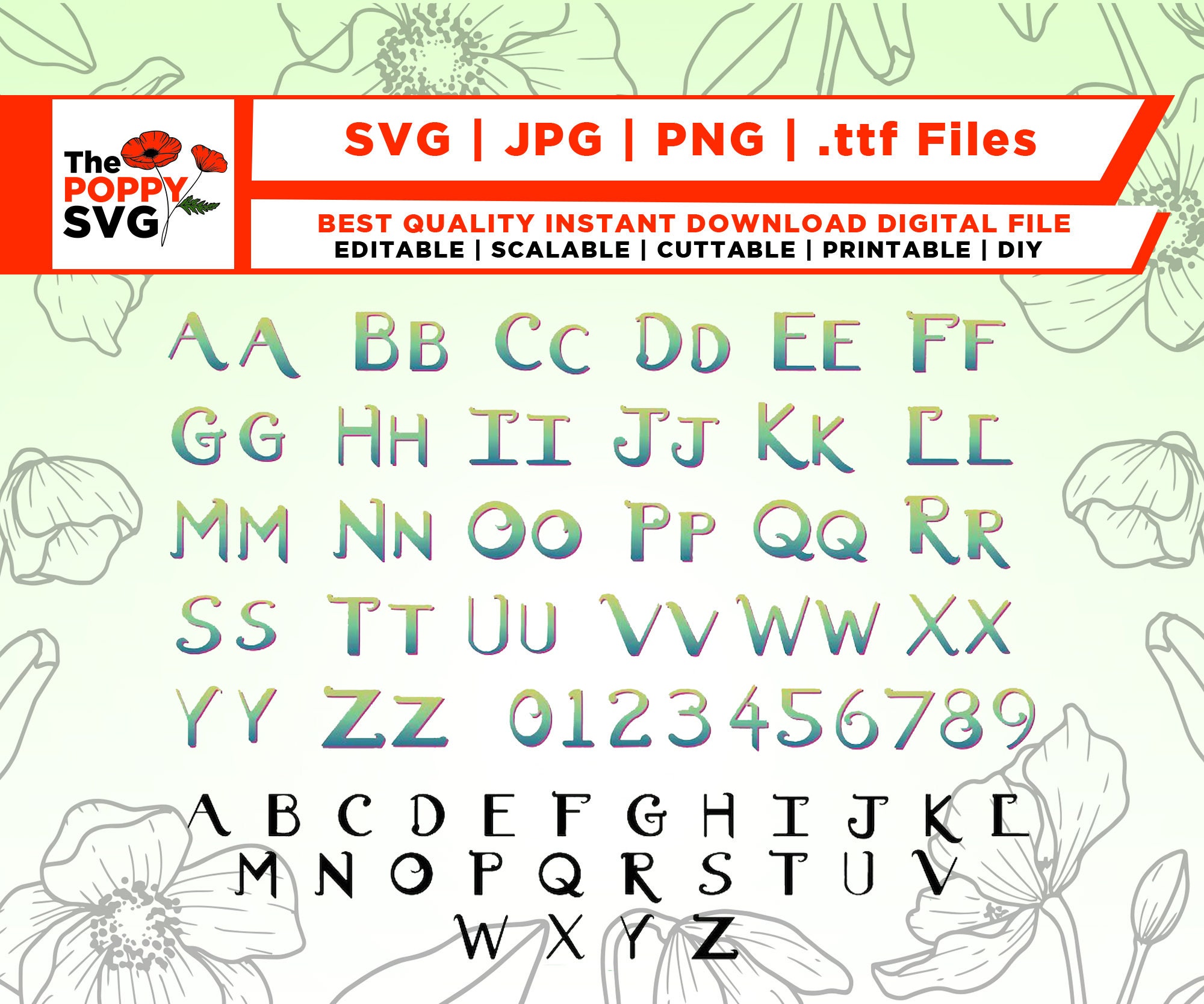 Encanto Font SVG, Encanto Font TTF, Encanto Letters Svg, Encanto ...